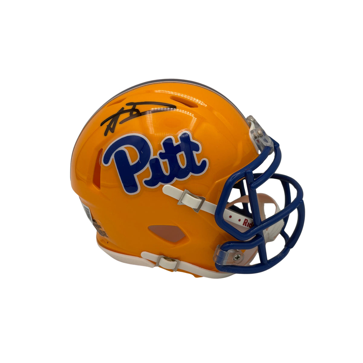Aaron Donald Signed Pittsburgh Panthers Gold Speed Mini Helmet — TSEShop