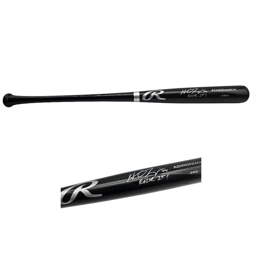 Adam Frazier Signed Rawlings Black Baseball Bat with "Raise It" — TSEShop