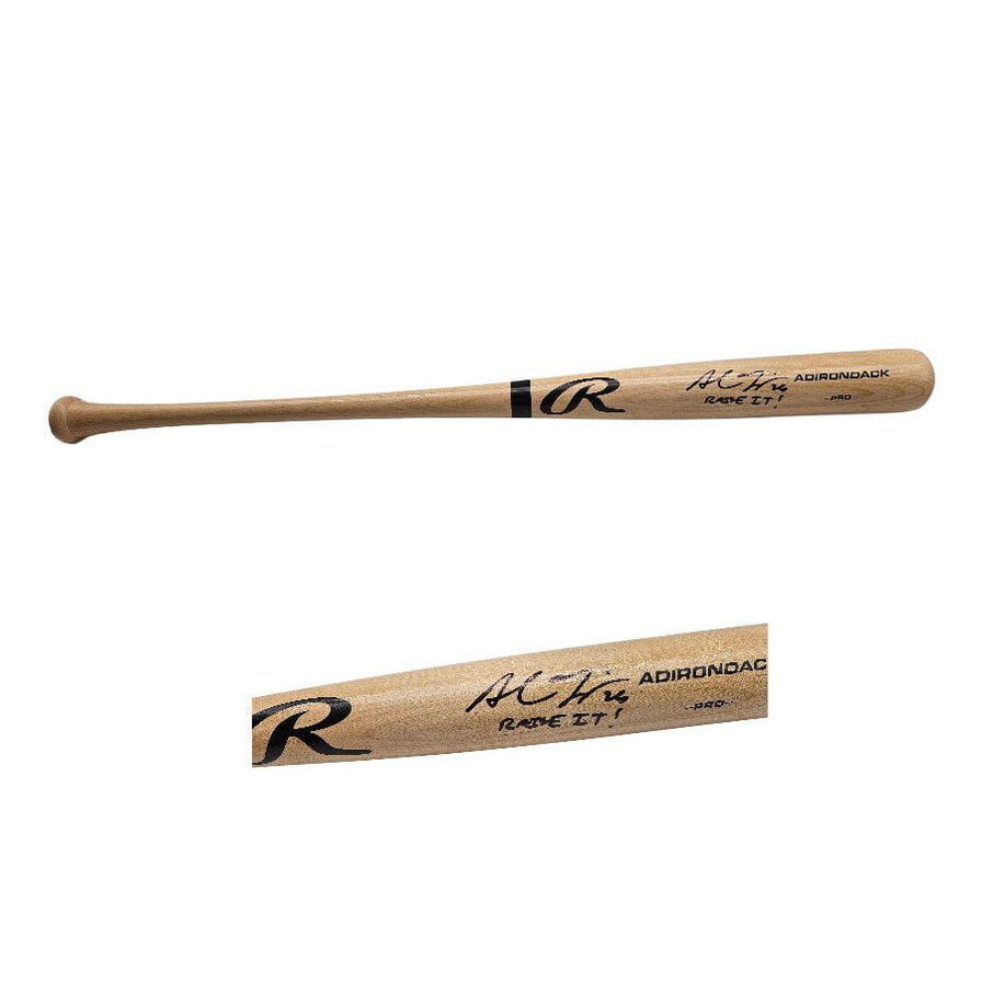 Adam Frazier Signed Rawlings Blonde Baseball Bat with "Raise It" — TSEShop