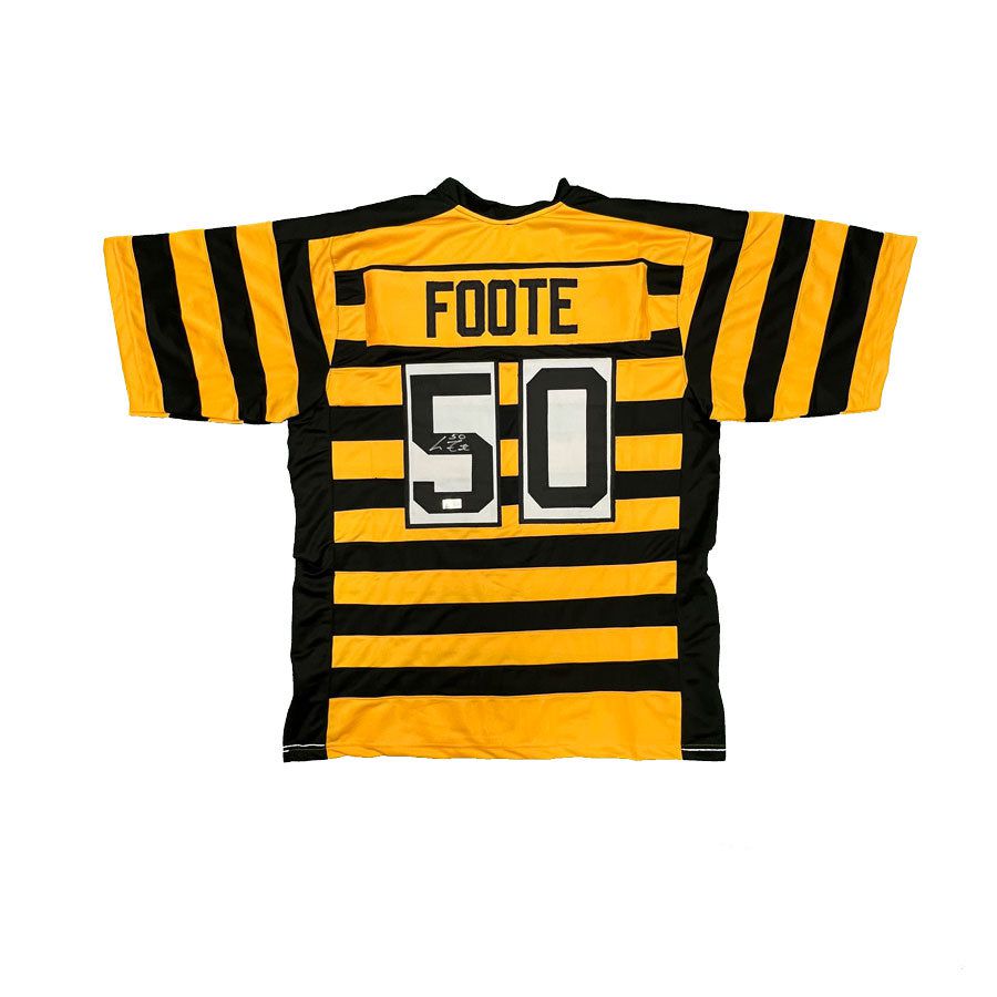 Larry Foote Signed Custom Bee Football Jersey — TSEShop