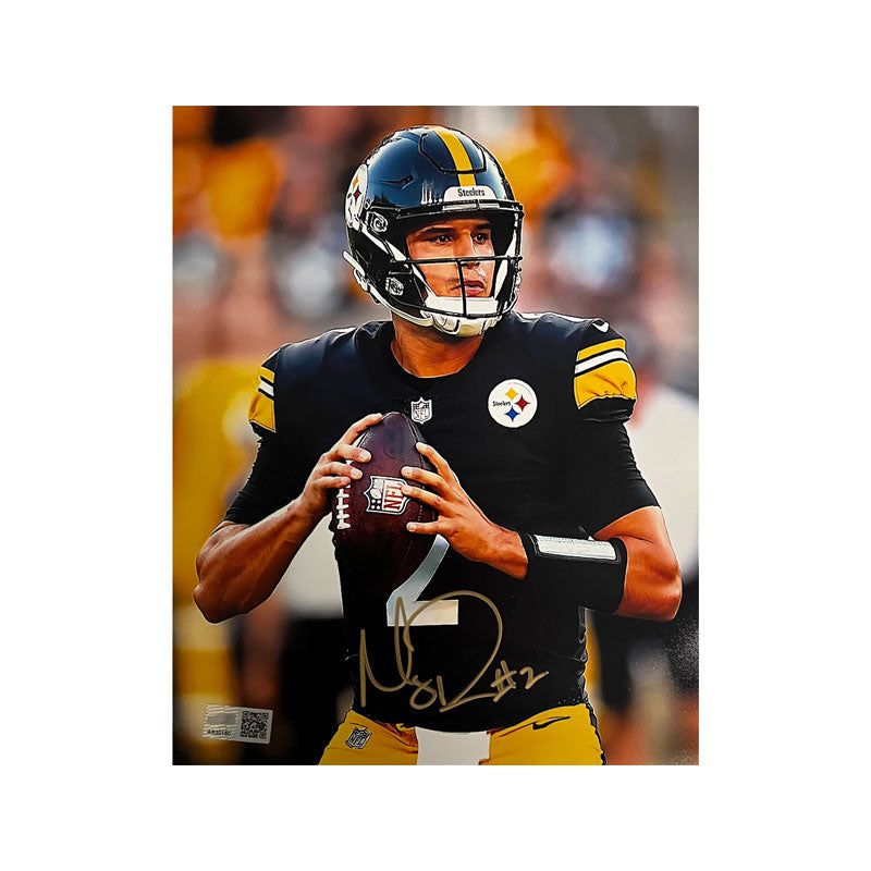 Mason Rudolph Signed Holding Football in Black 8x10 Photo — TSEShop