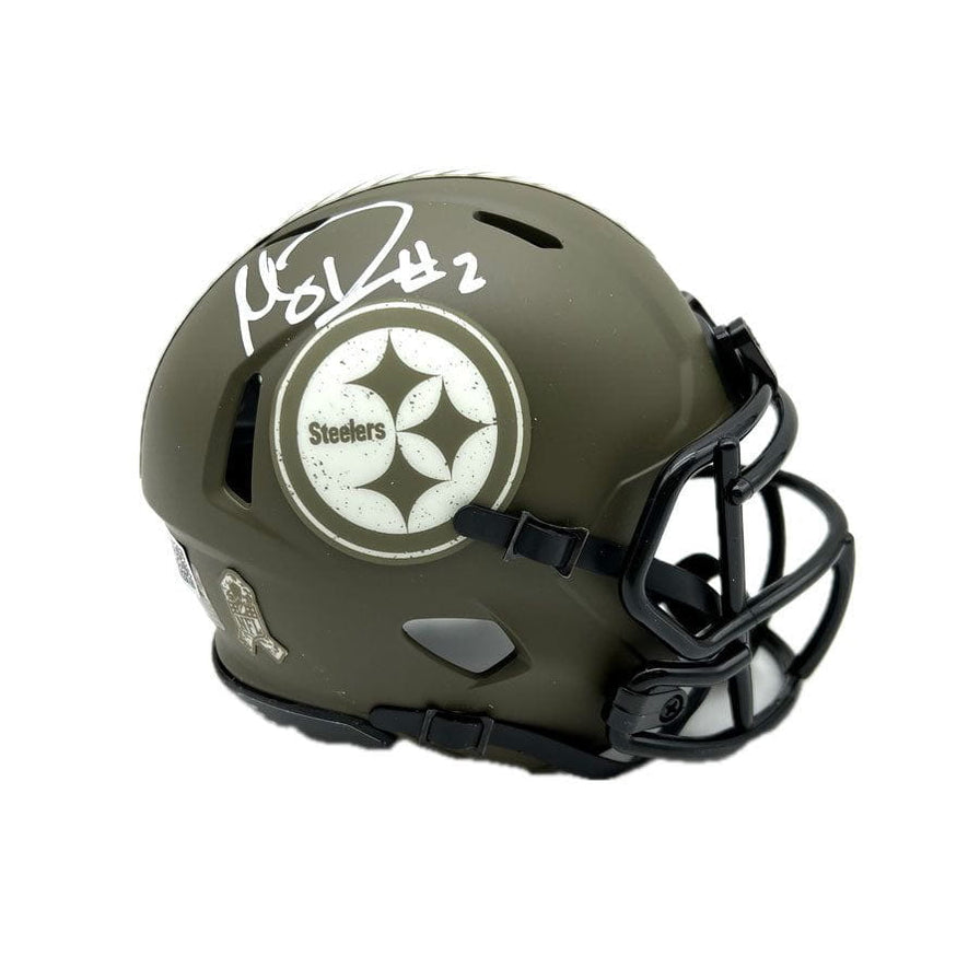Mason Rudolph Signed Pittsburgh Steelers '22 Salute to Service Mini He ...