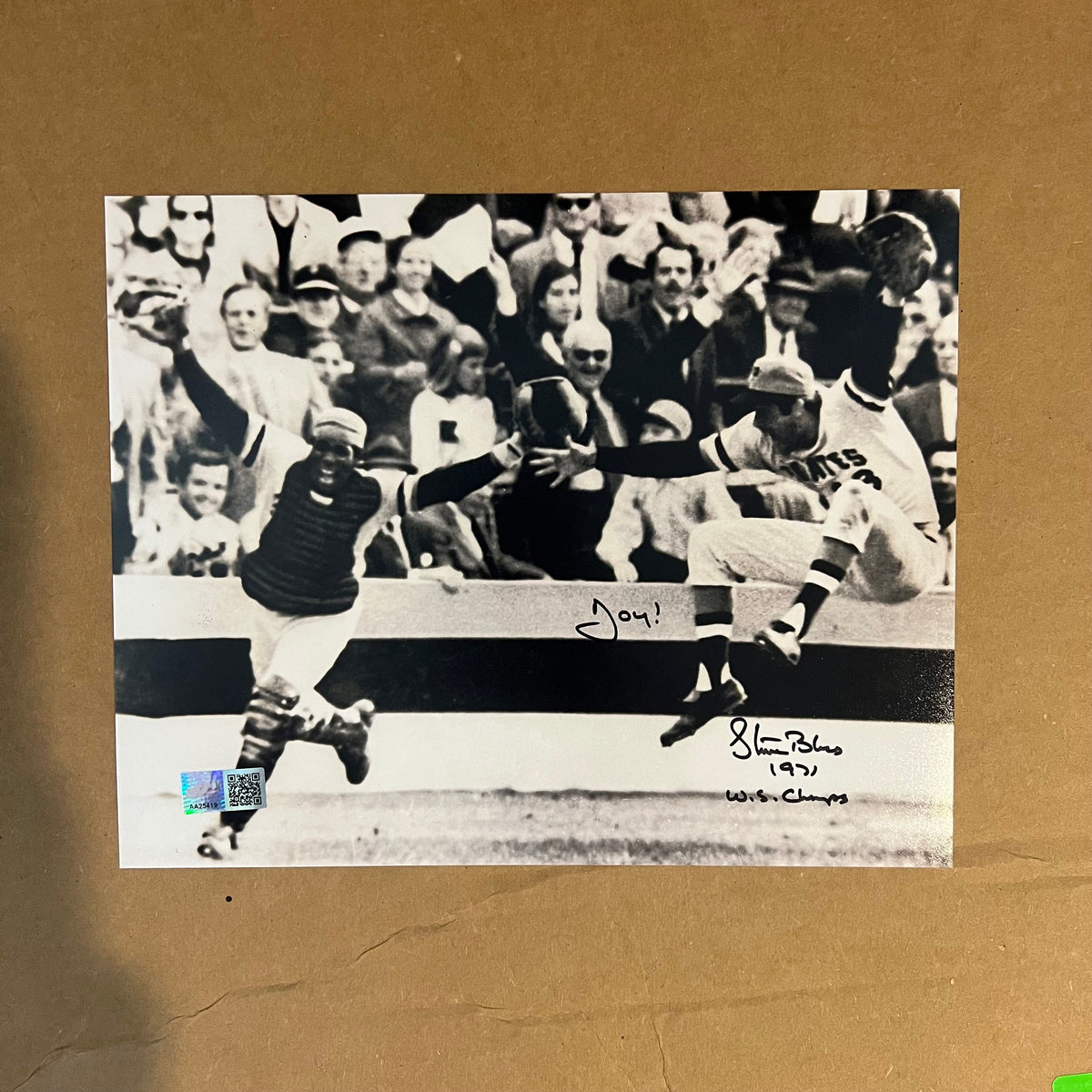 Steve Blass Celebrating 8x10 Photo - Signed and Inscribed '1971 WS Cha ...