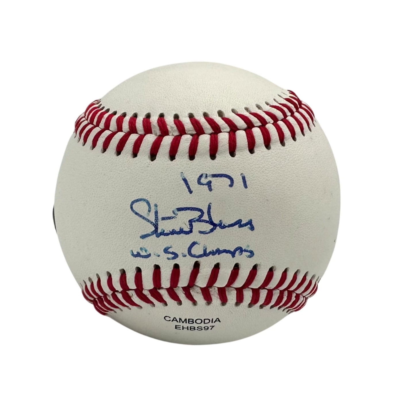 Steve Blass Signed Official League Baseball with '1971 WS Champs' — TSEShop