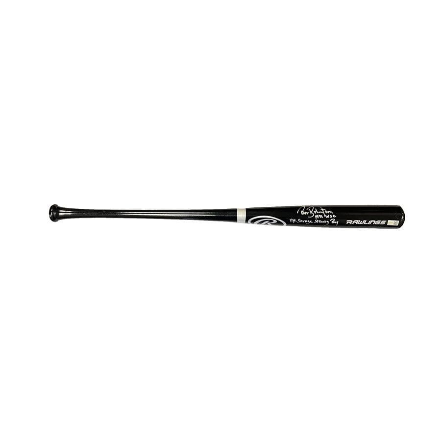 Bob Robertson Signed Official Rawlings Black Bat with "1971 WSC" and ...