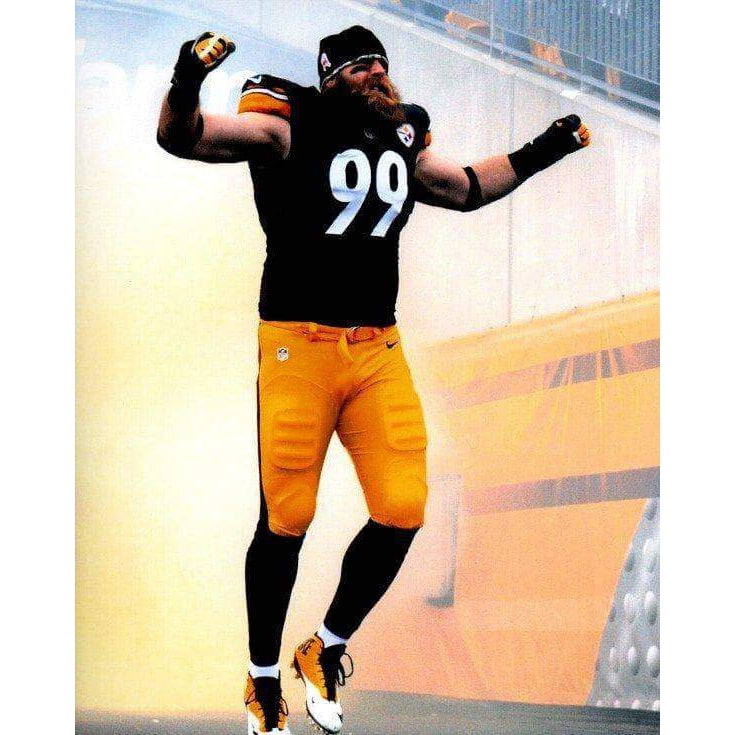 Brett Keisel Entrance Double Fists Arms Out Unsigned 8X10 Photo — TSEShop