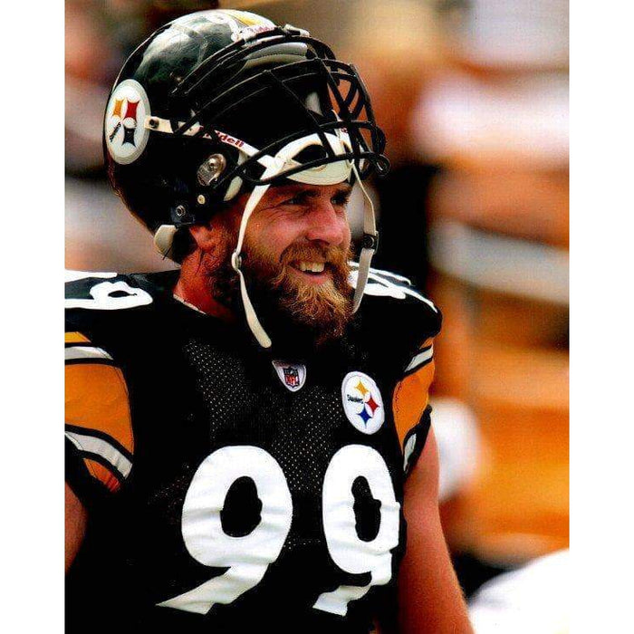 Brett Keisel Helmet Up In Black Unsigned 8x10 Photo — TSEShop