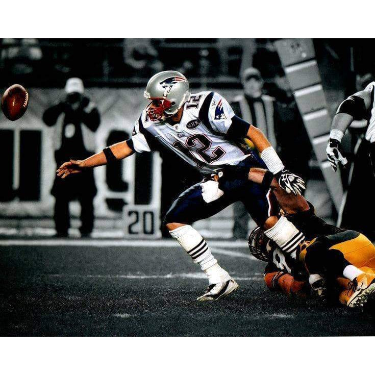 Brett Keisel Sacking Brady Spotlight Unsigned 8X10 Photo — TSEShop