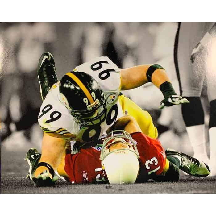 Brett Keisel Sacking Warner Spotlight Unsigned 16X20 Photo — TSEShop