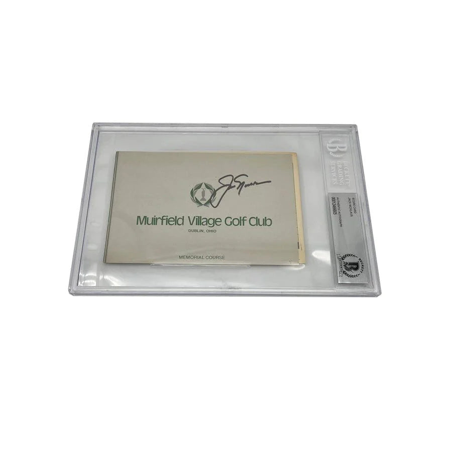 Jack Nicklaus Signed Muirfield Village Scorecard (Beckett Slabbed ...