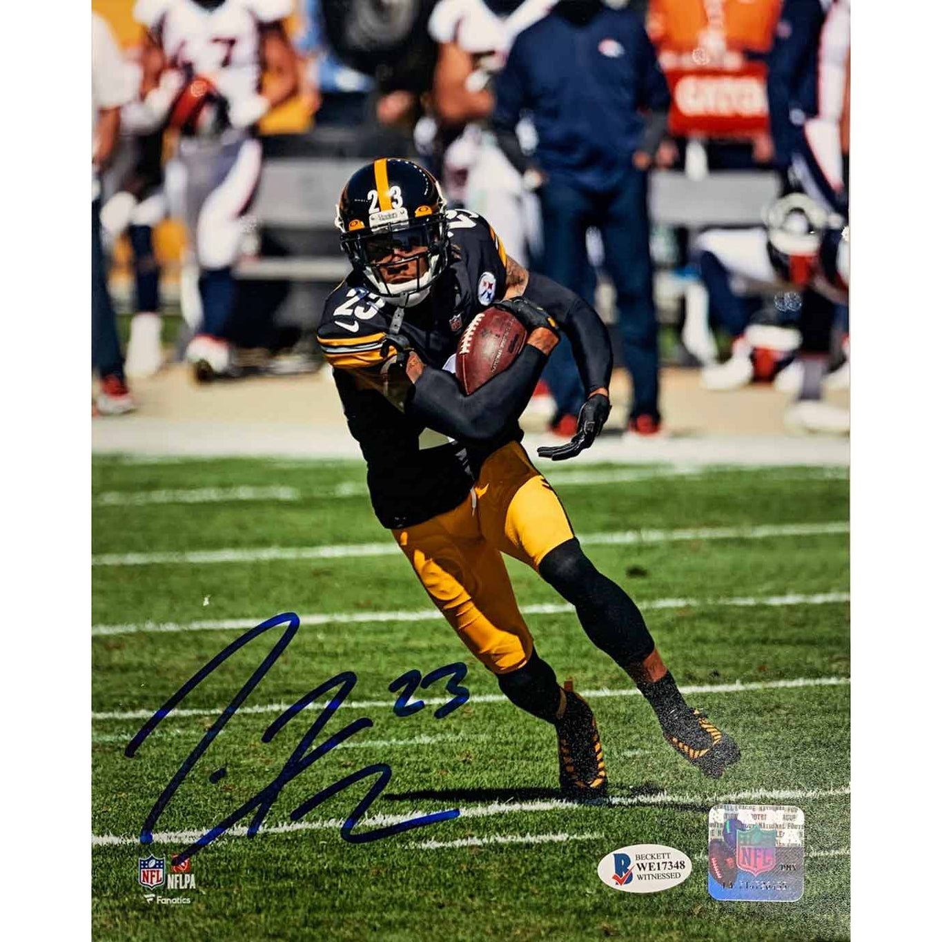 Joe Haden Signed Running with Football 8X10 Photo — TSEShop