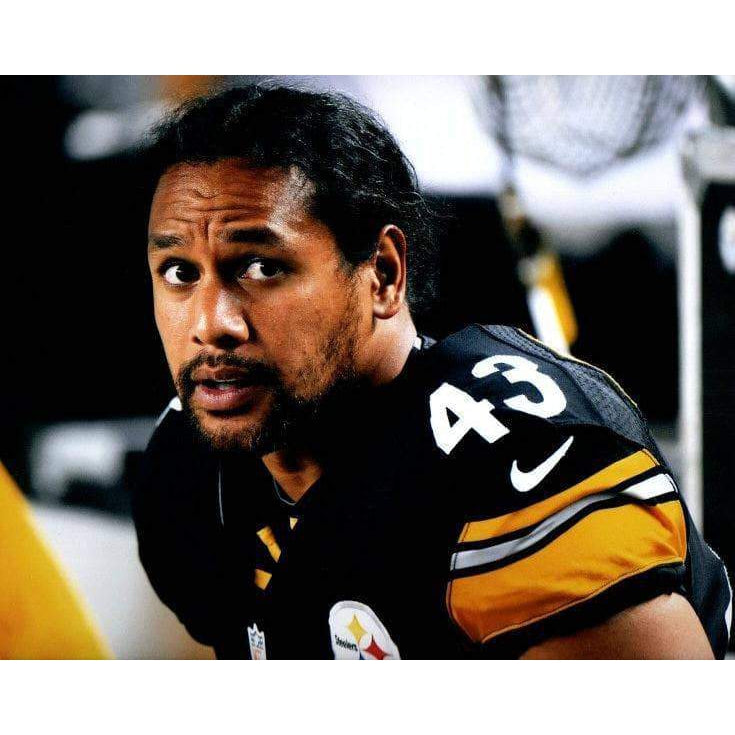Troy Polamalu Close Up With Beard Horizontal Unsigned 8X10 Photo — TSEShop